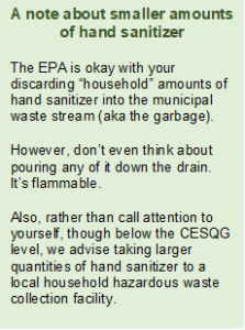 Hazardous Waste - Disposal of Hand Sanitizer - Hazardous Waste Experts